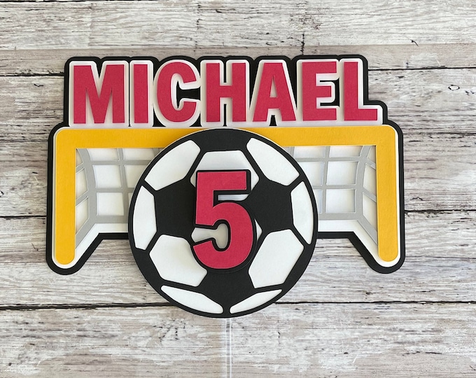 Soccer Cake Topper, Soccer Ball Topper, Soccer Party Decor, Sports Cake ...
