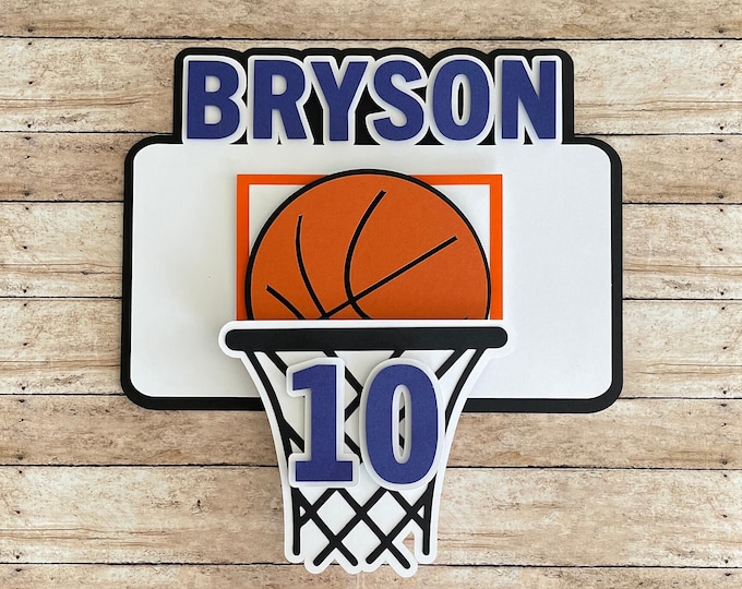 Basketball Cake Topper, Custom Basketball Cake Topper, Basketball ...