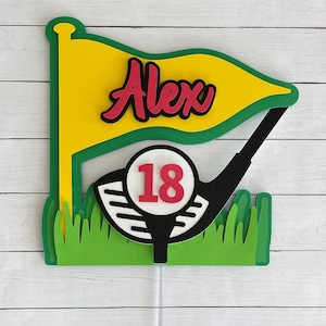 Golf Birthday Cake Topper, Golf Topper, Golf Cake Topper, Golf Party ...