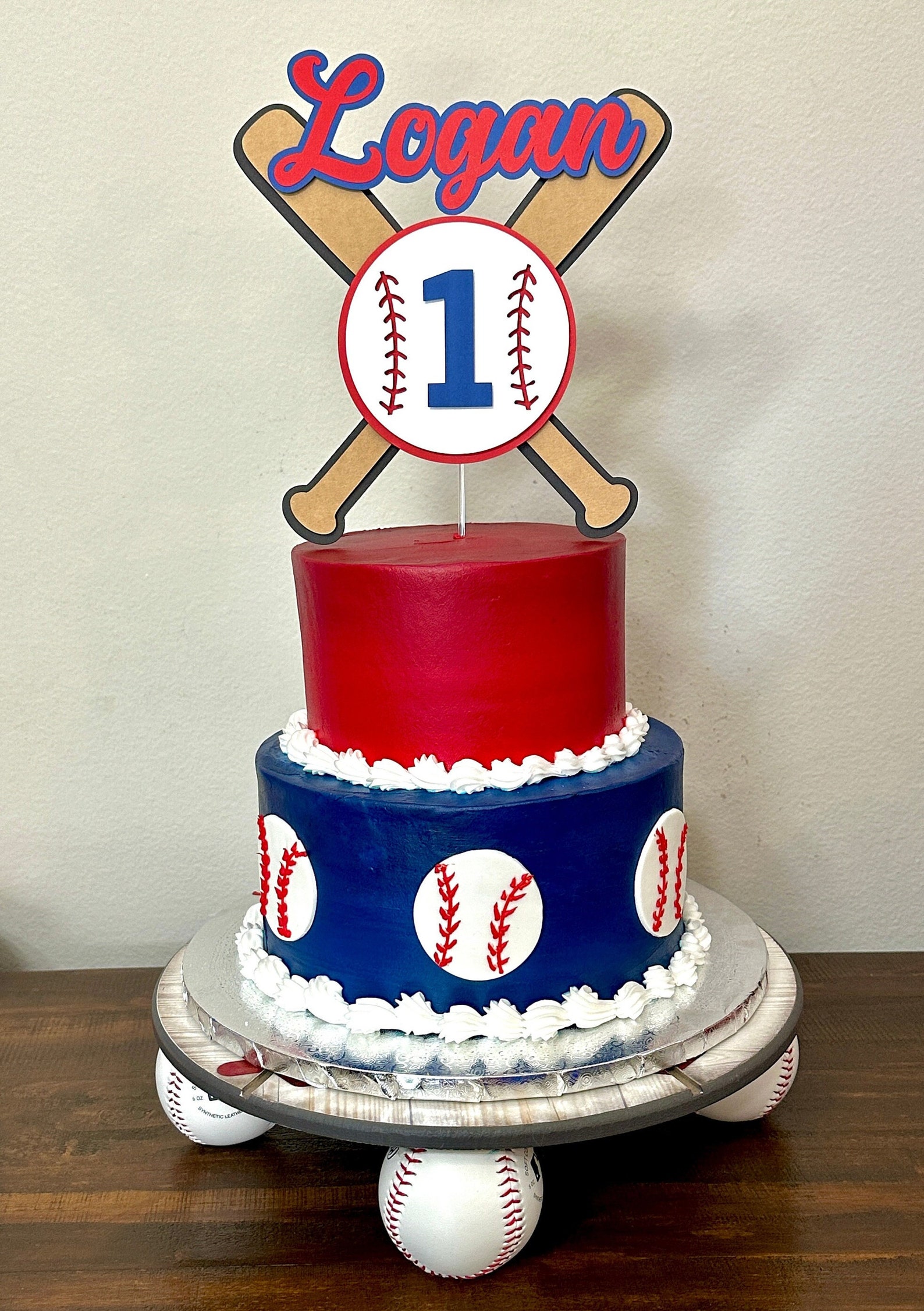 Baseball Cake Topper, Personalized Baseball Cake Topper, Baseball ...
