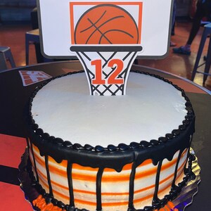Basketball Cake Topper, Custom Basketball Cake Topper, Basketball ...