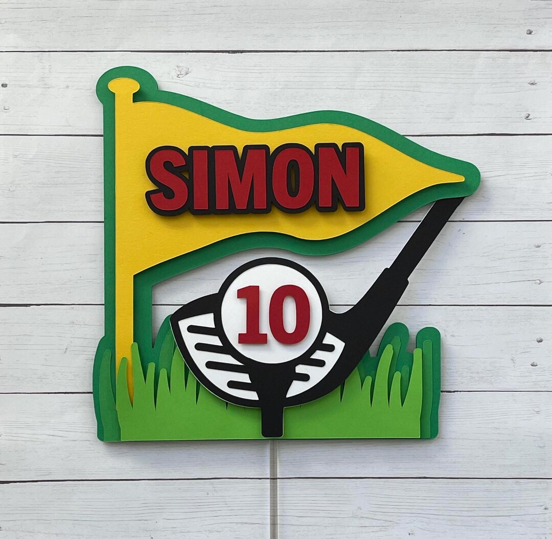 Golf Birthday Cake Topper, Golf Topper, Golf Cake Topper, Golf Party ...