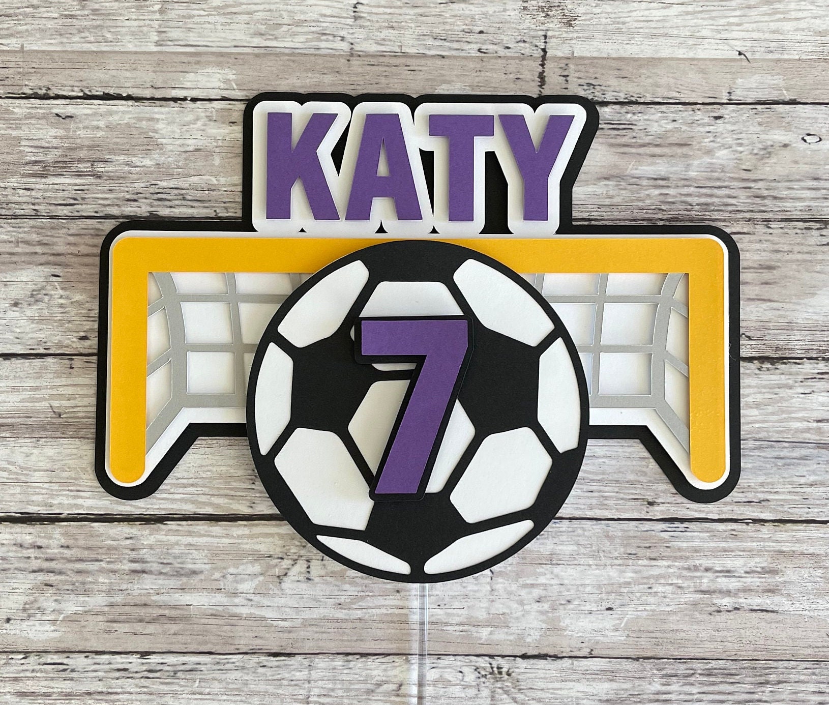 Soccer Birthday Cake Topper Soccer Cake Topper Soccer Etsy