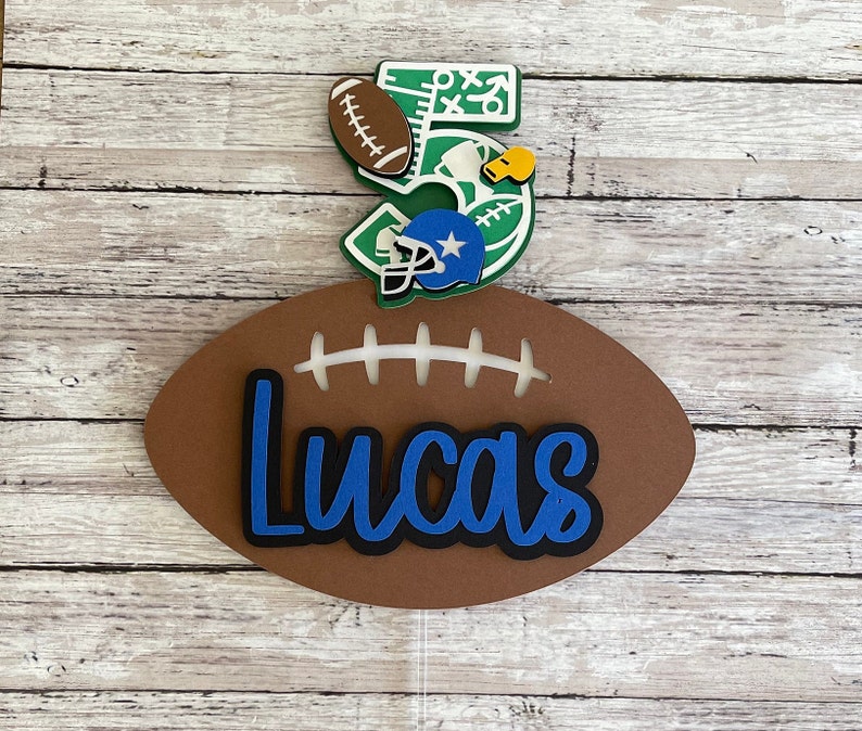Football Birthday Cake Topper Personalized Football Cake - Etsy