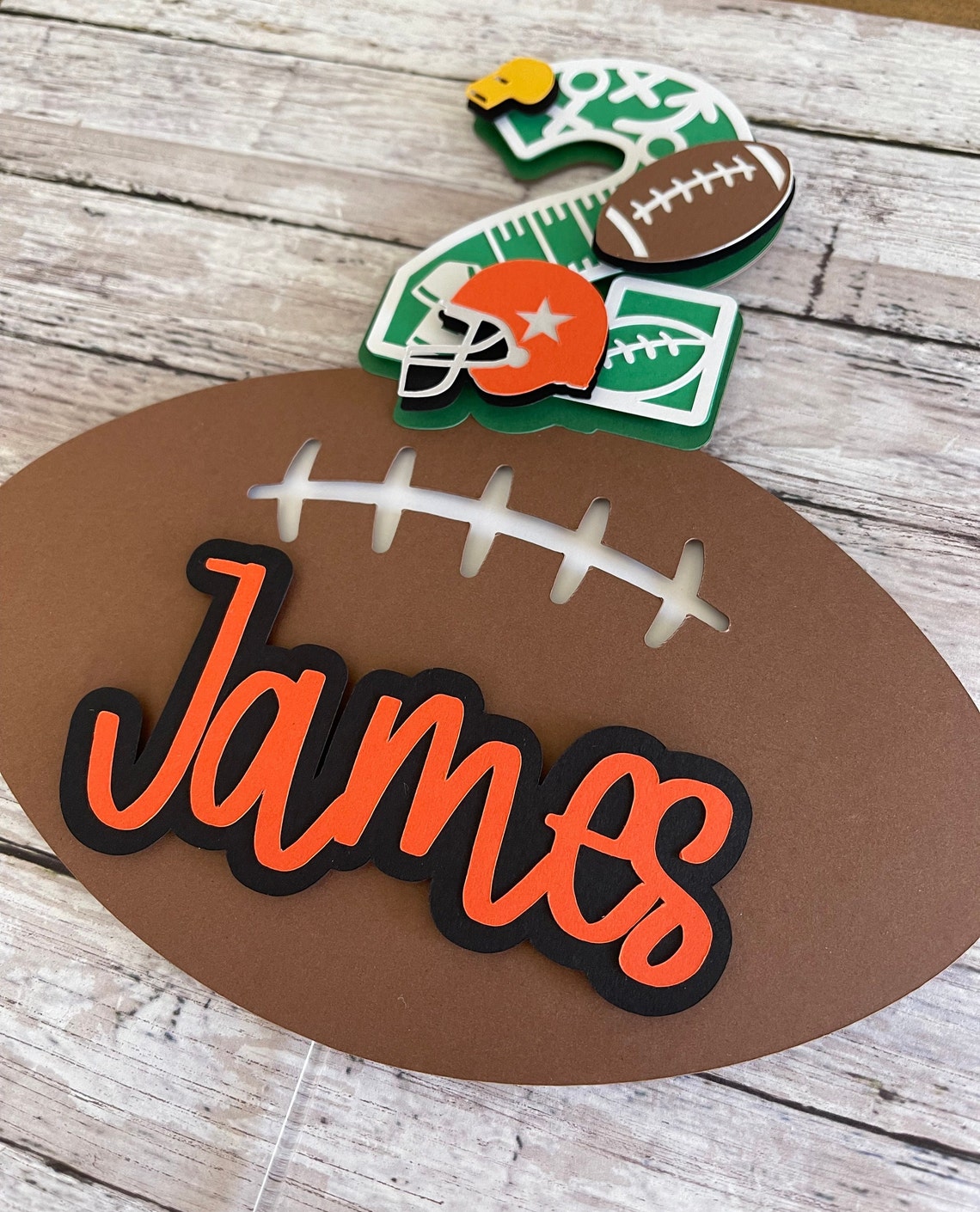Football Birthday Cake Topper Personalized Football Cake - Etsy
