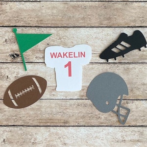 Football Cake Topper, Personalized Football Cake Topper, Football ...