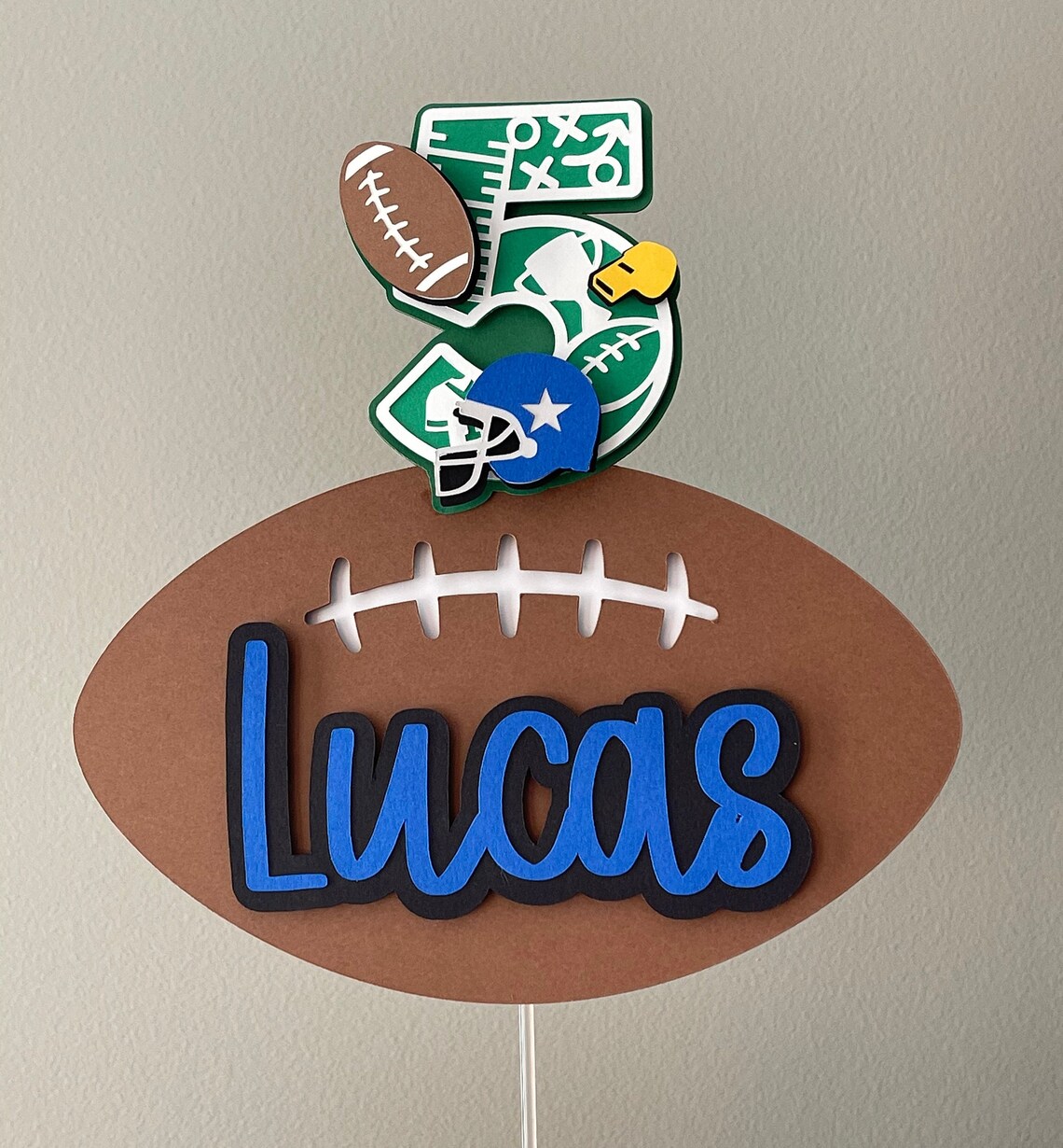 Football Birthday Cake Topper Personalized Football Cake - Etsy