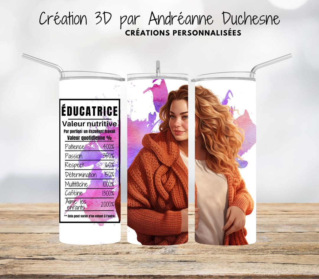 Nutrition Facts of Educatrice 20 Oz Skinny Tumbler, Tumblers PNG - Etsy