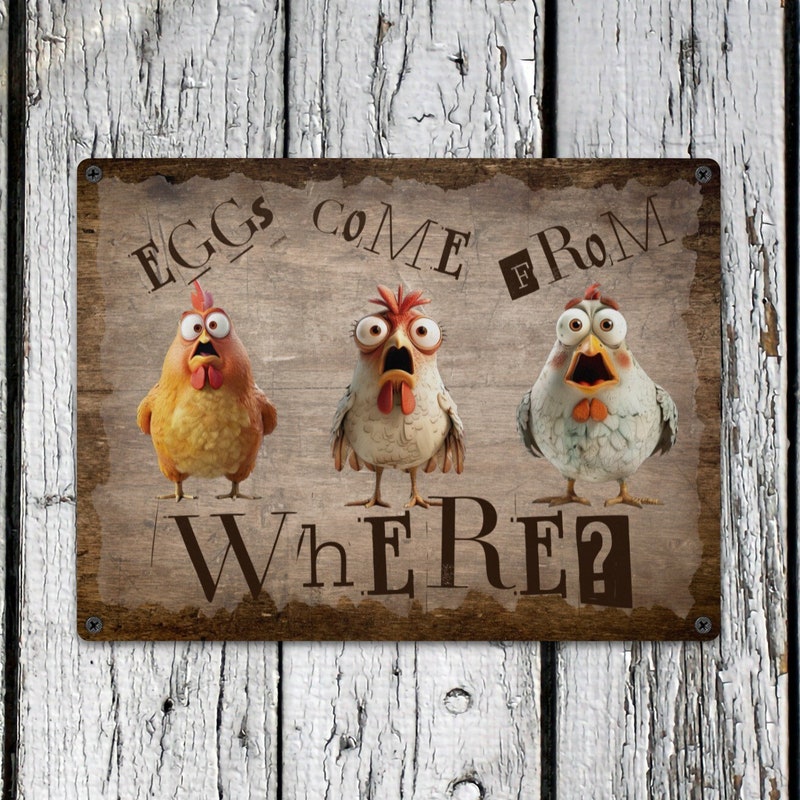 Funny Chicken Sign - Etsy