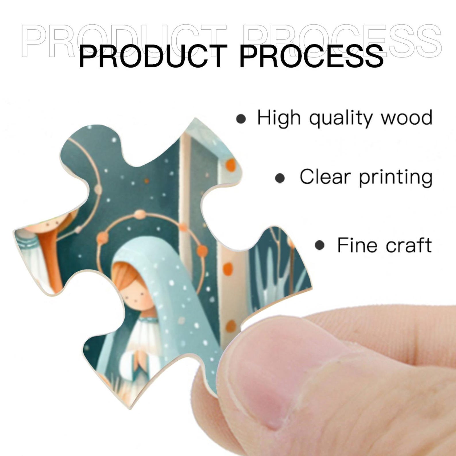 Personalized Wooden Puzzle for Kids Nativity Scene Jigsaw Puzzle Gift ...