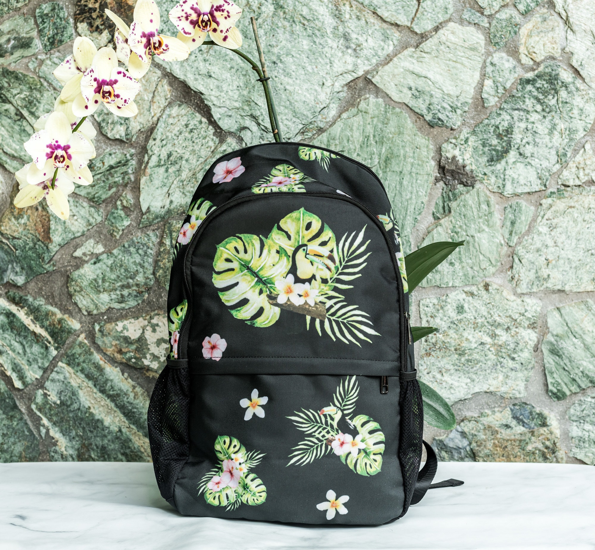 Nylon Backpack Unisex Tropical Keel Billed Toucan Water Resistant ...