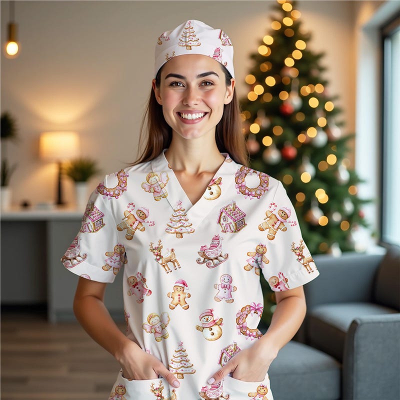 Gingerbread Man Scrub Top - Etsy