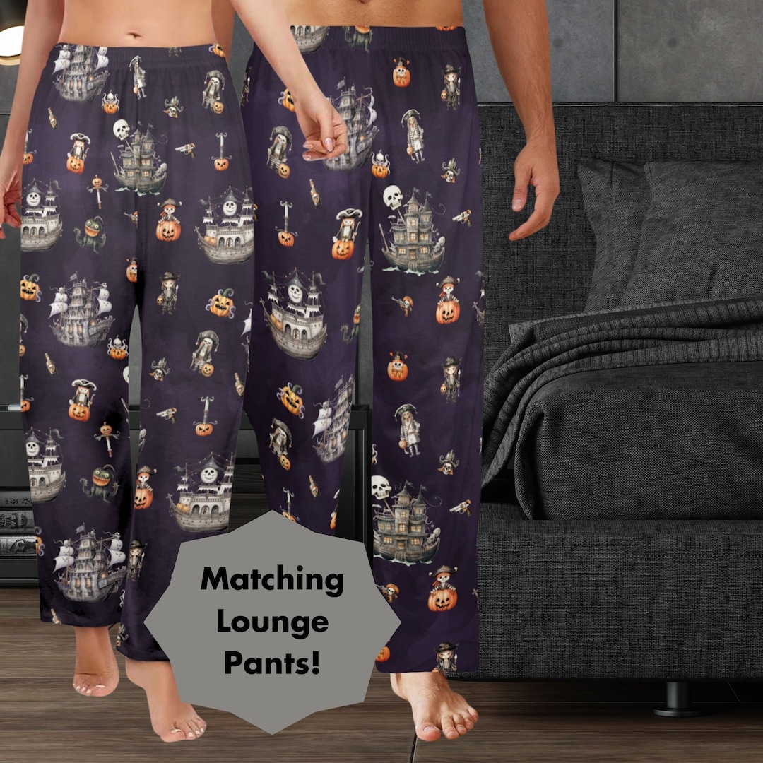 Halloween Pirate Ship His and Hers Matching Couple Pajama Pants | Fall ...