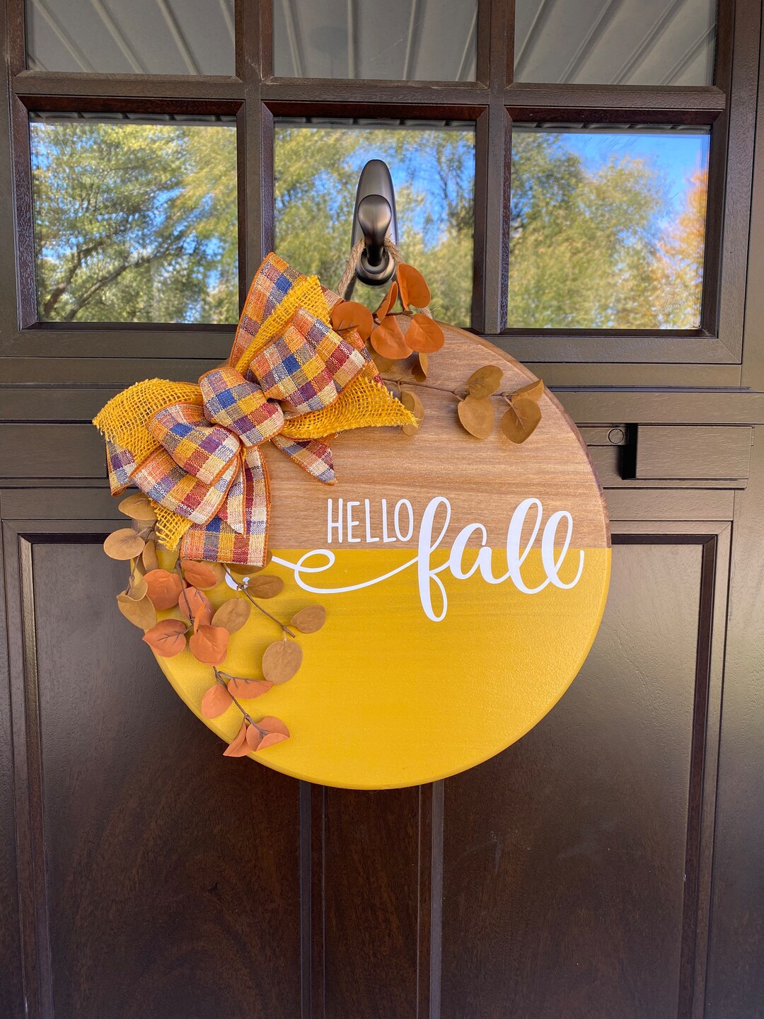Hello Fall Door Hanger - Etsy
