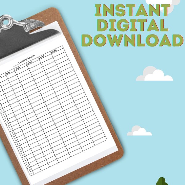 Lambing Record Sheets - Etsy