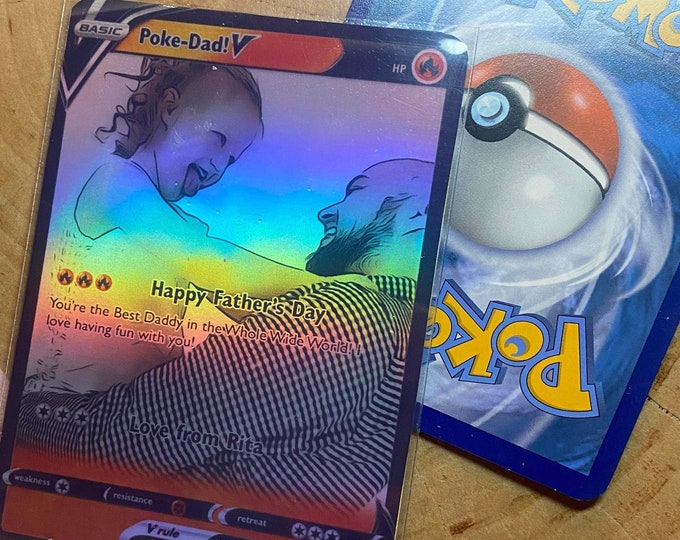 Personalised Pokémon Holographic Card - People/pets - Own Photo ...