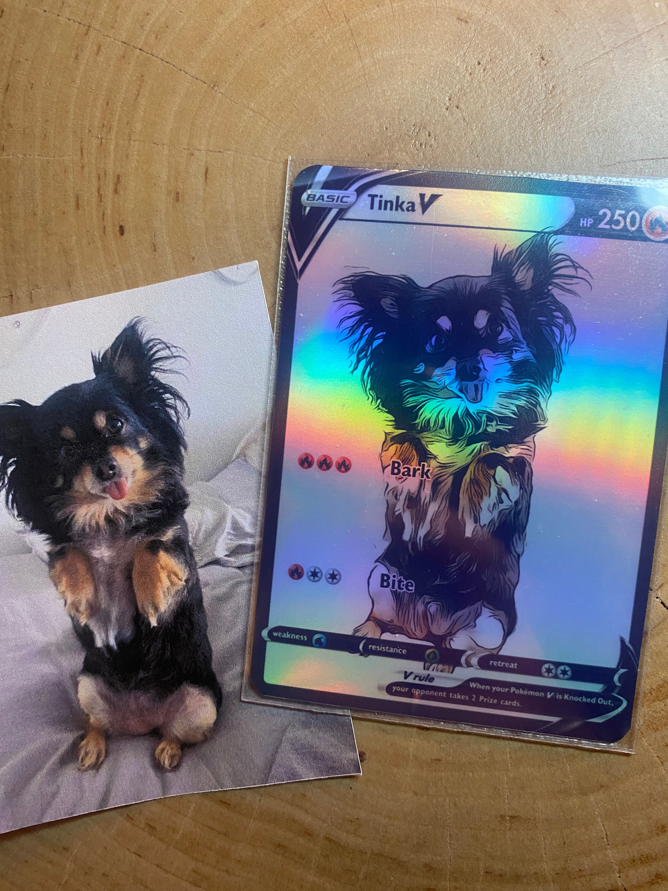 Personalised Pokémon Holographic Card People/pets Own Photo Father's ...