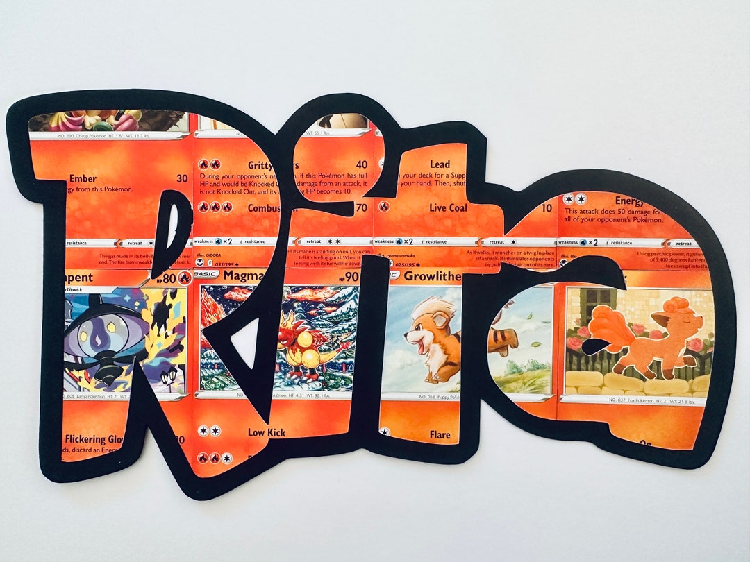 Personalised Pokemon Name Sign | Custom Pokemon Character Word Sign ...