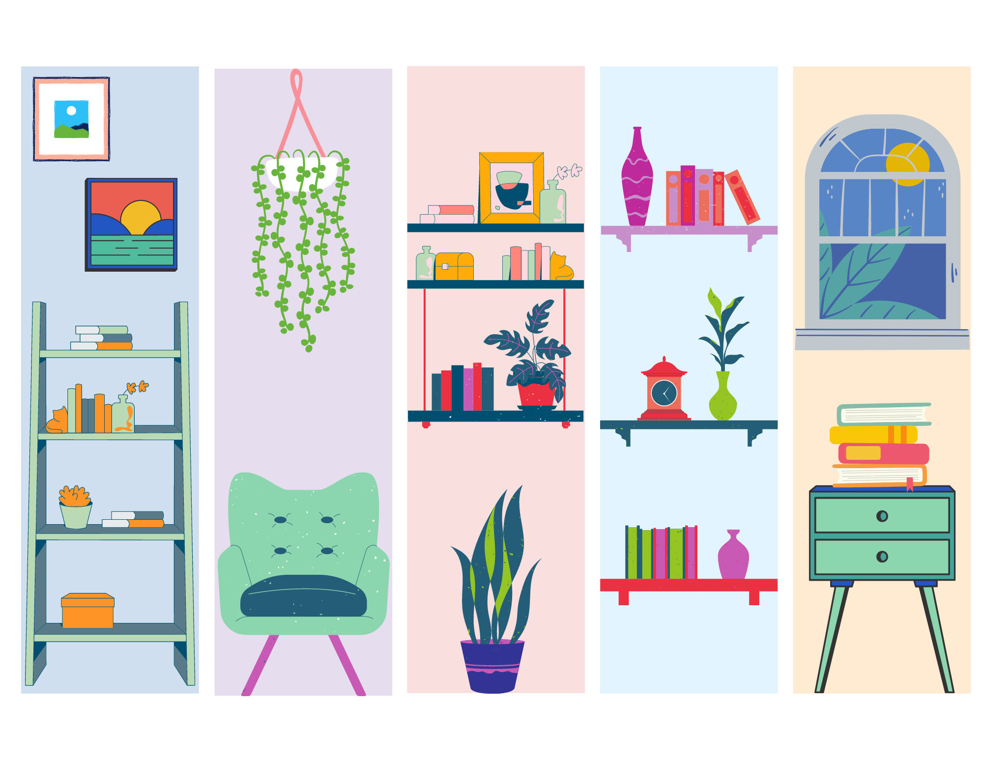 Reading Nook Bookmarks | Instant Download, Digital Bookmarks Set ...