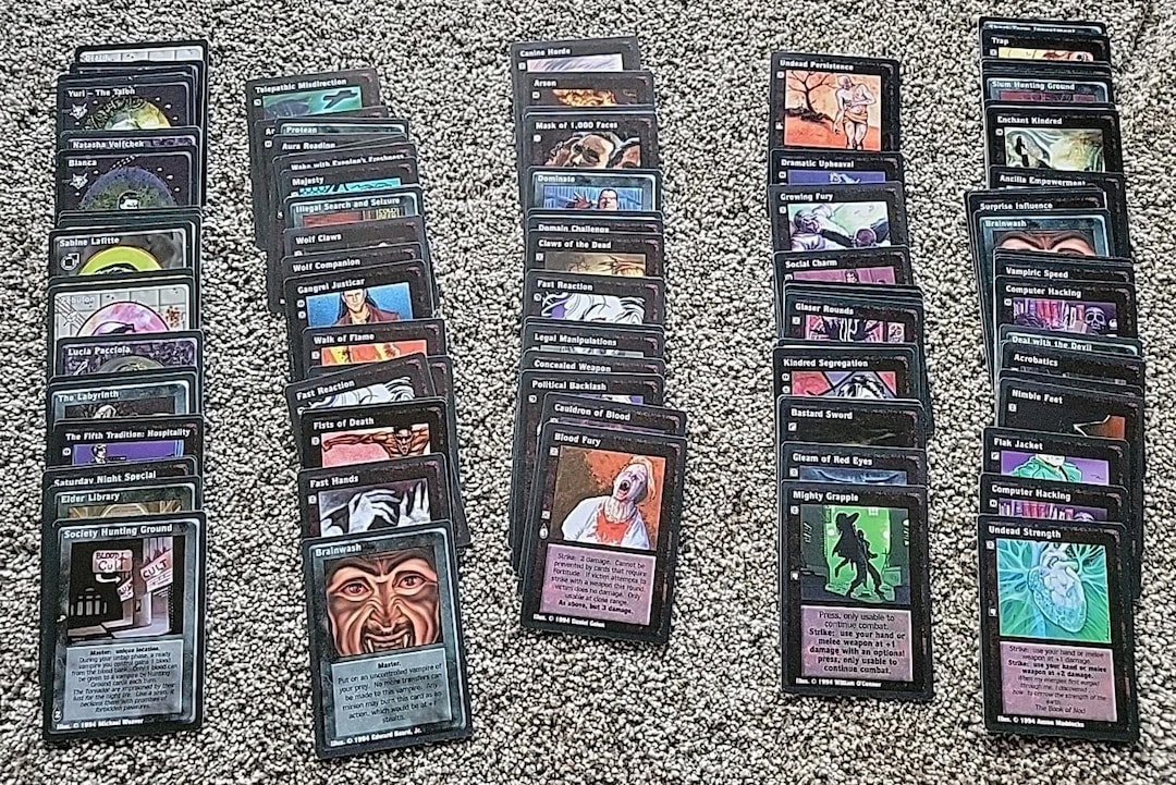 Jyhad Deckmaster CCG Mixed 148 Card Lot 1994 Wizards of the Coast ...