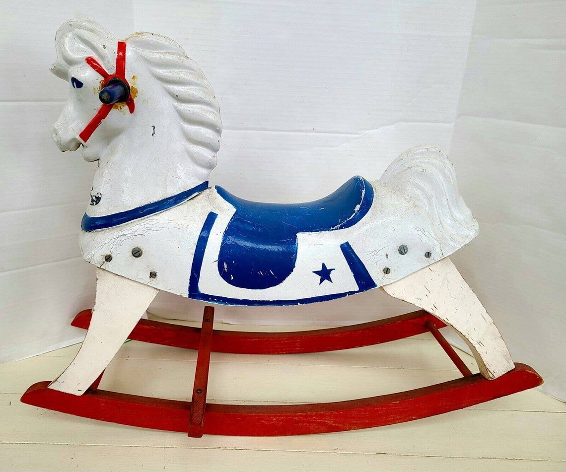 Vintage 1950s Buddo Rocking Horse Toy Sears Roebuck Metal - Etsy