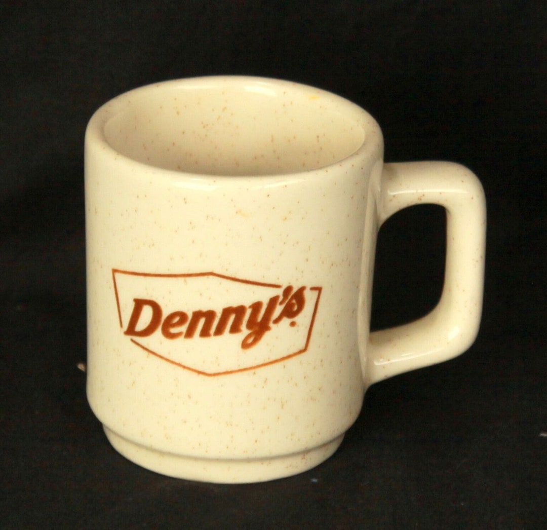 Vintage Dennys Restaurant Logo Coffee Mug Specked Brown Porcelain Mug ...