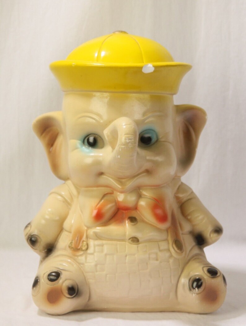 Vintage 1950s Carnival Chalkware Elephant Coin Bank Figurine X-large - Etsy