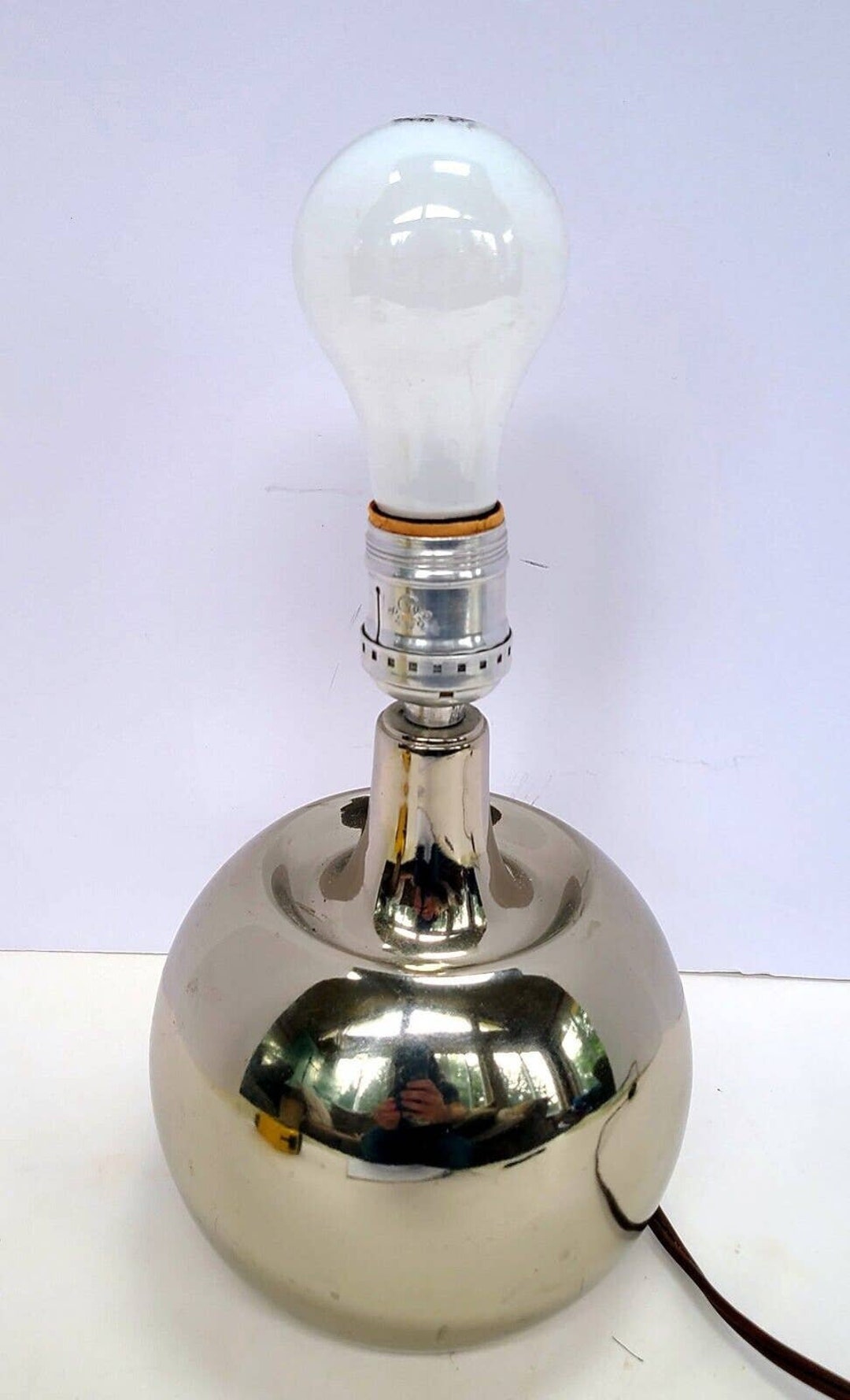 Laurel Lamp Co. Table Lamp Atomic Chrome Sphere Mid Century - Etsy
