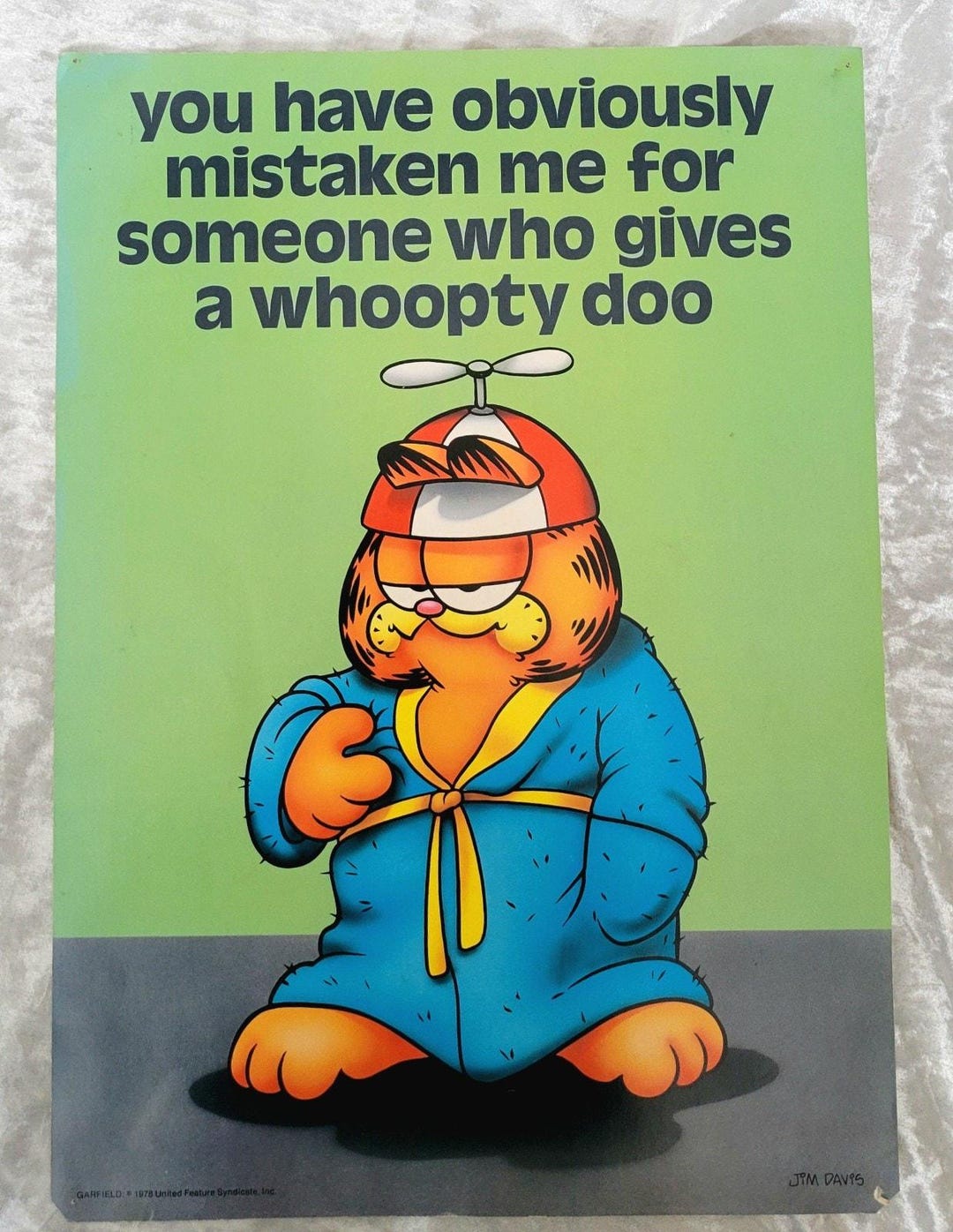 VTG 1978 Garfield Wall Poster Mistaken Me for Someone Who Give Whoopty ...