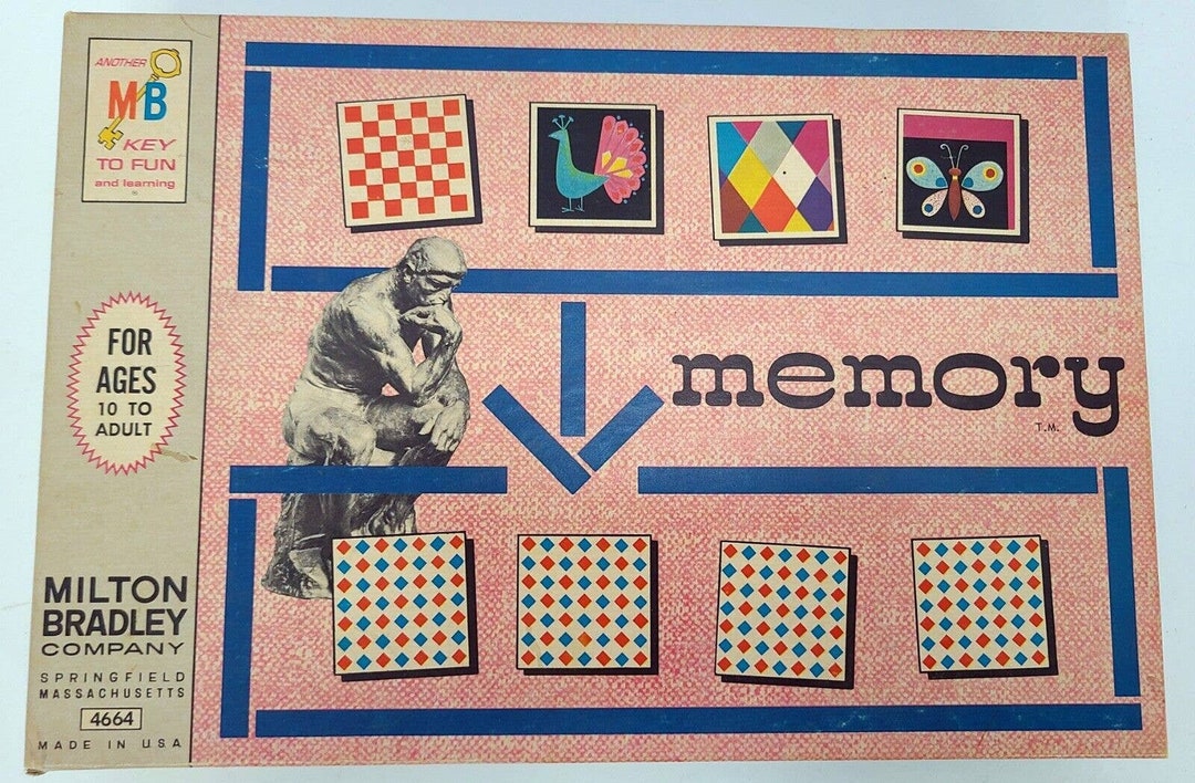 Vintage Milton Bradley Matching Game 1966 Memory Card Game - Etsy