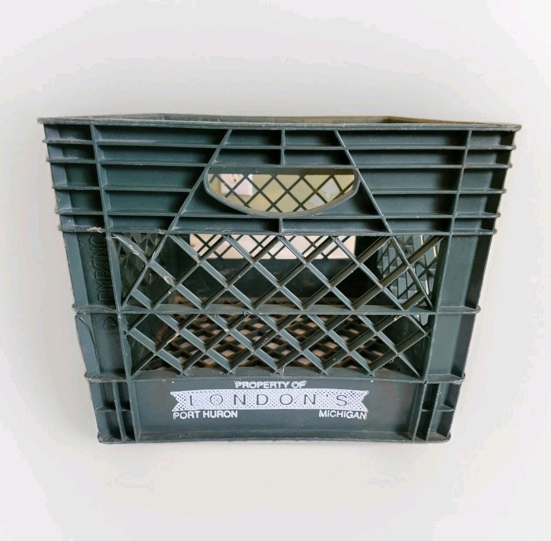 Vintage London Dairy Milk Crate Port Huron MI Plastic Pmp/inc Storage ...
