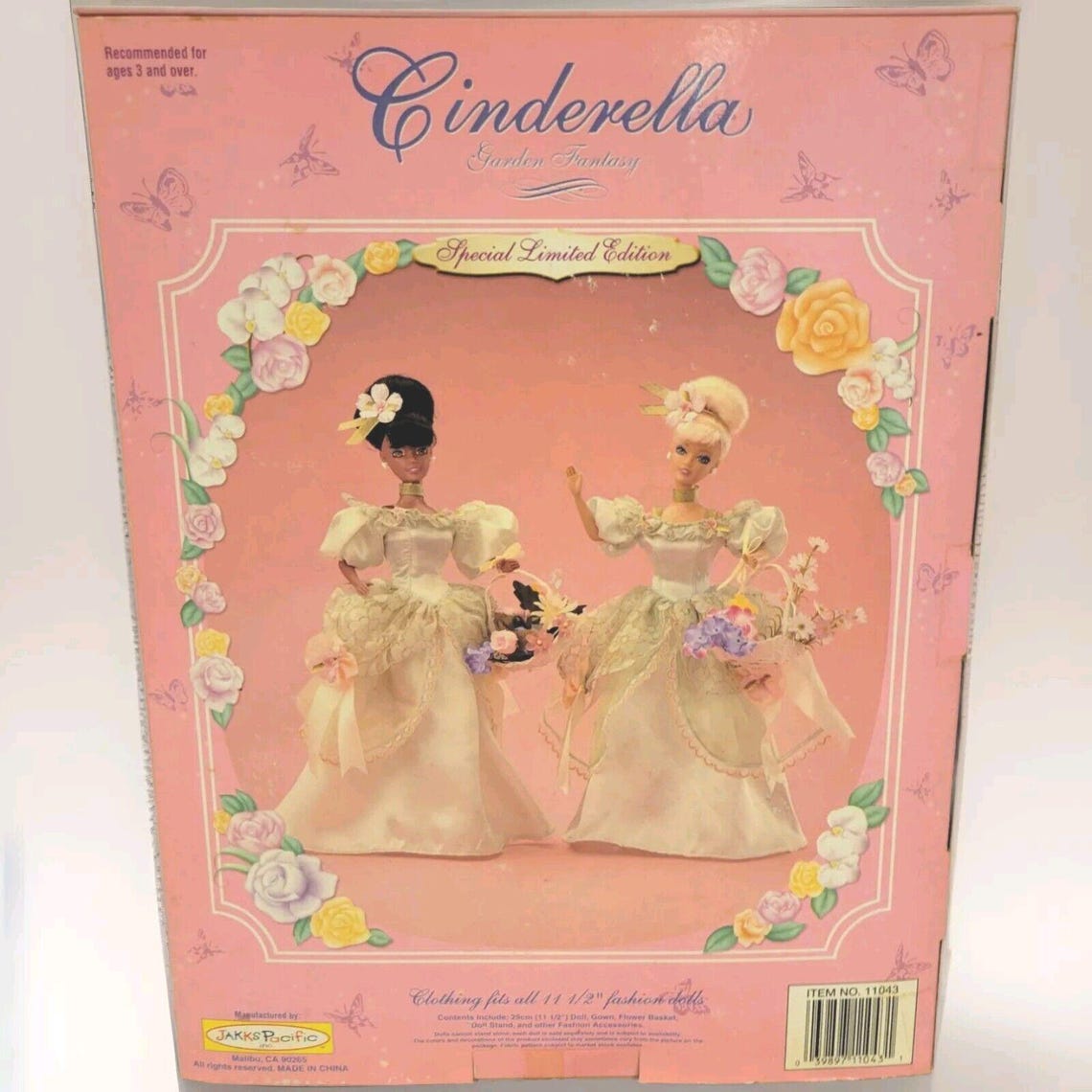 Vintage 1997 Cinderella Barbie Doll Clone Jakks Pacific Garden Fantasy ...