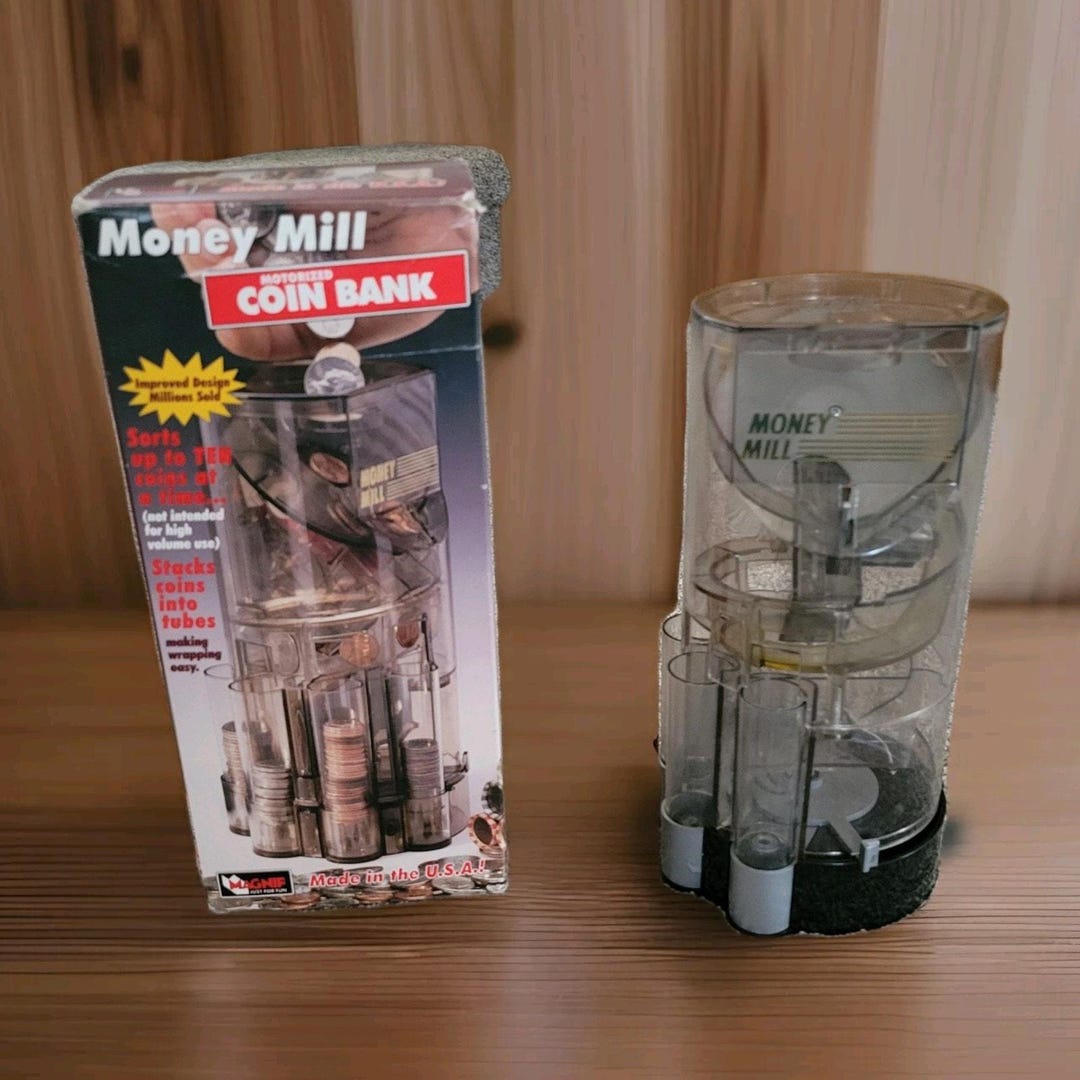 Motorized Coin Sorter Bank Money Mill Sorts Stacks - Made in USA - Etsy