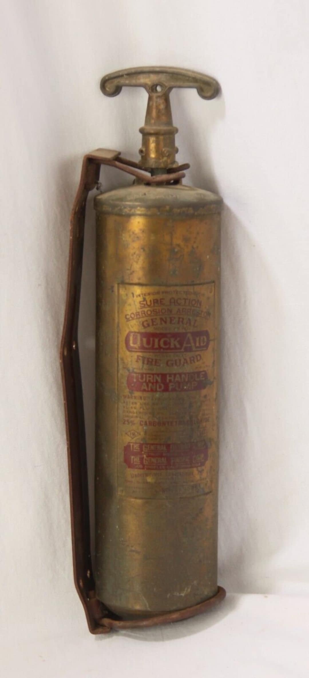 Vintage Brass Fire Extinguisher General Quick Aid Fire Guard Model 85 ...