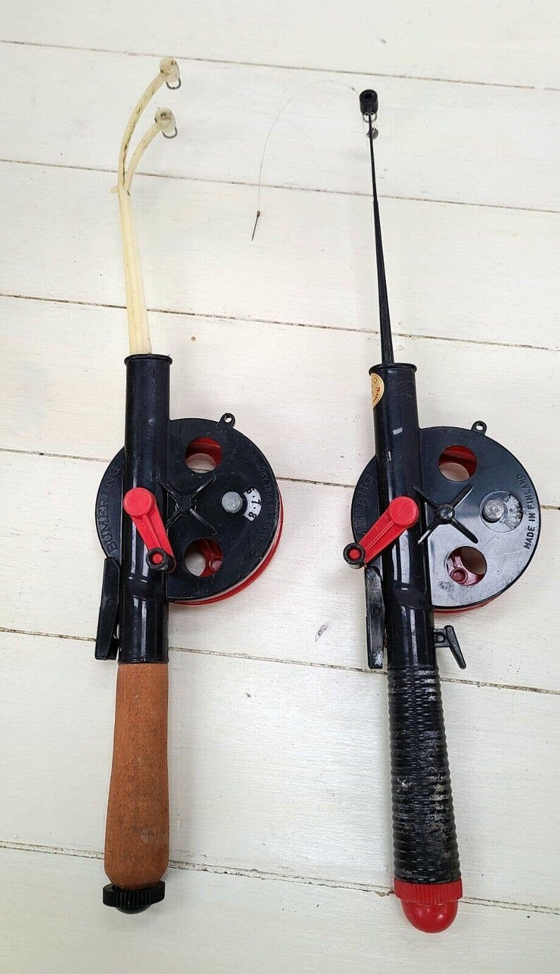 Vintage TEHO 2 Ice Fishing Bumerang Thrumming Jigging Rod - Etsy
