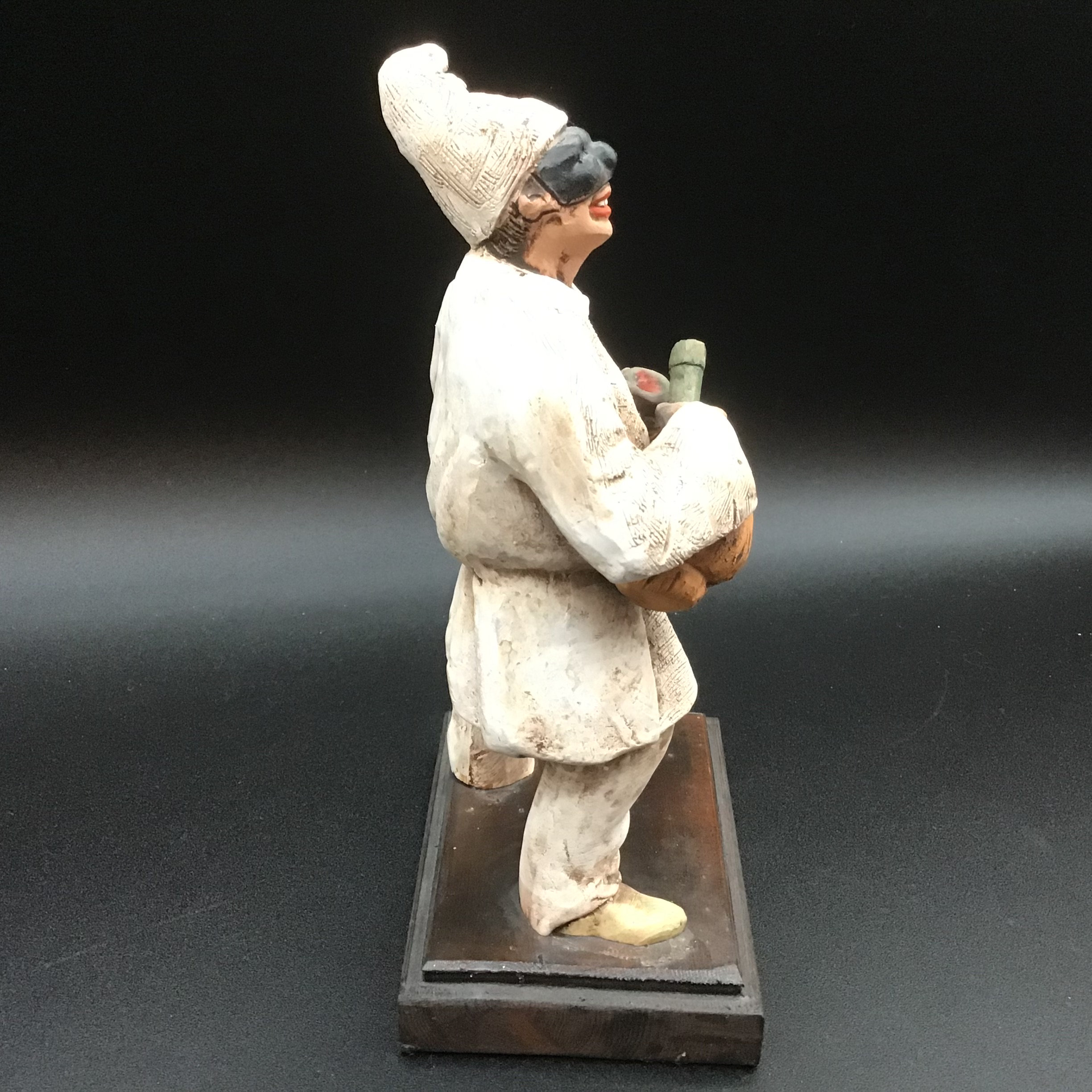 Vintage Statue Pulcinella Neapolitan Figurine Drinking Wine Made of ...