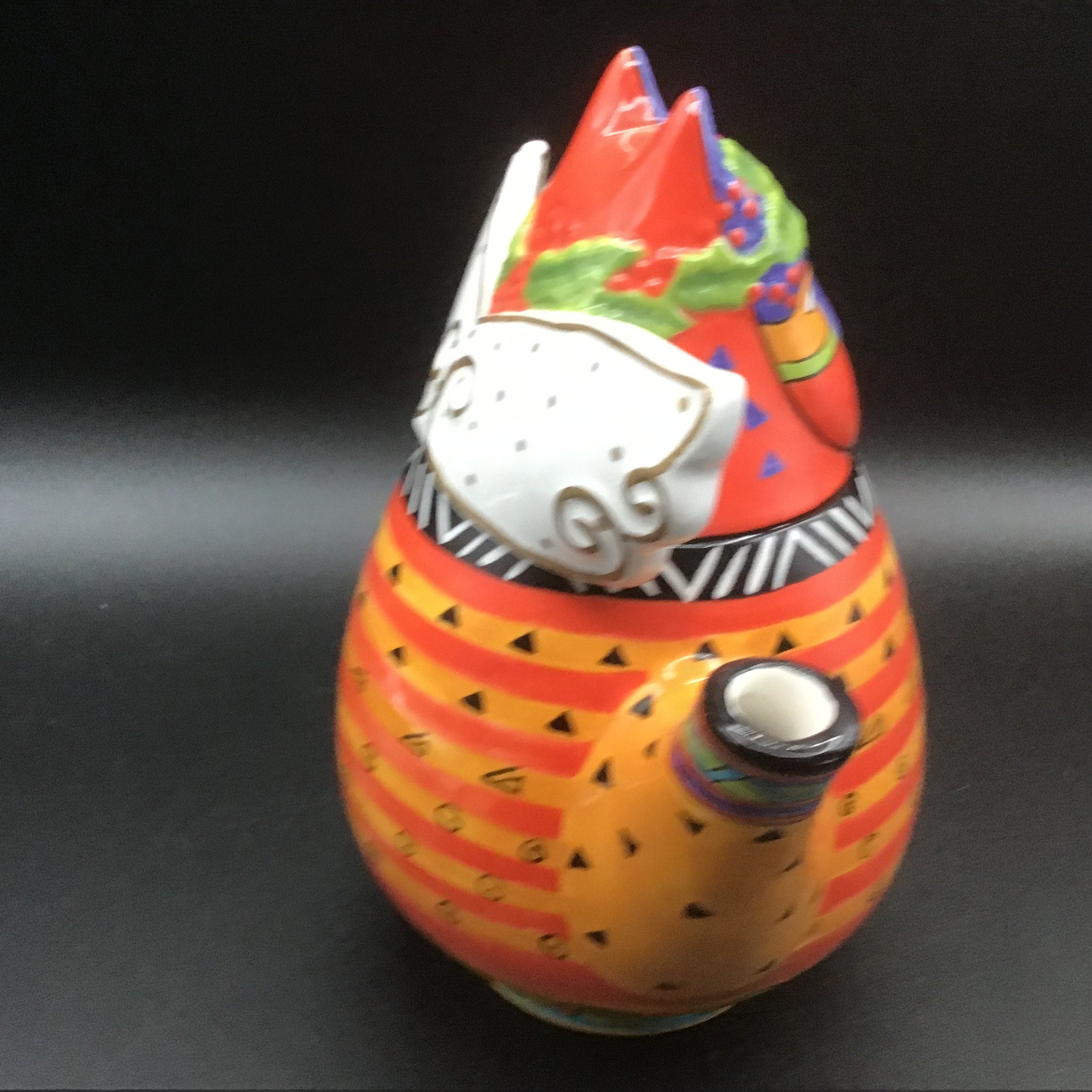 Vintage 90's Laura Burch Cat Angel Tea Pot Christmas Theme Signed-8 ...