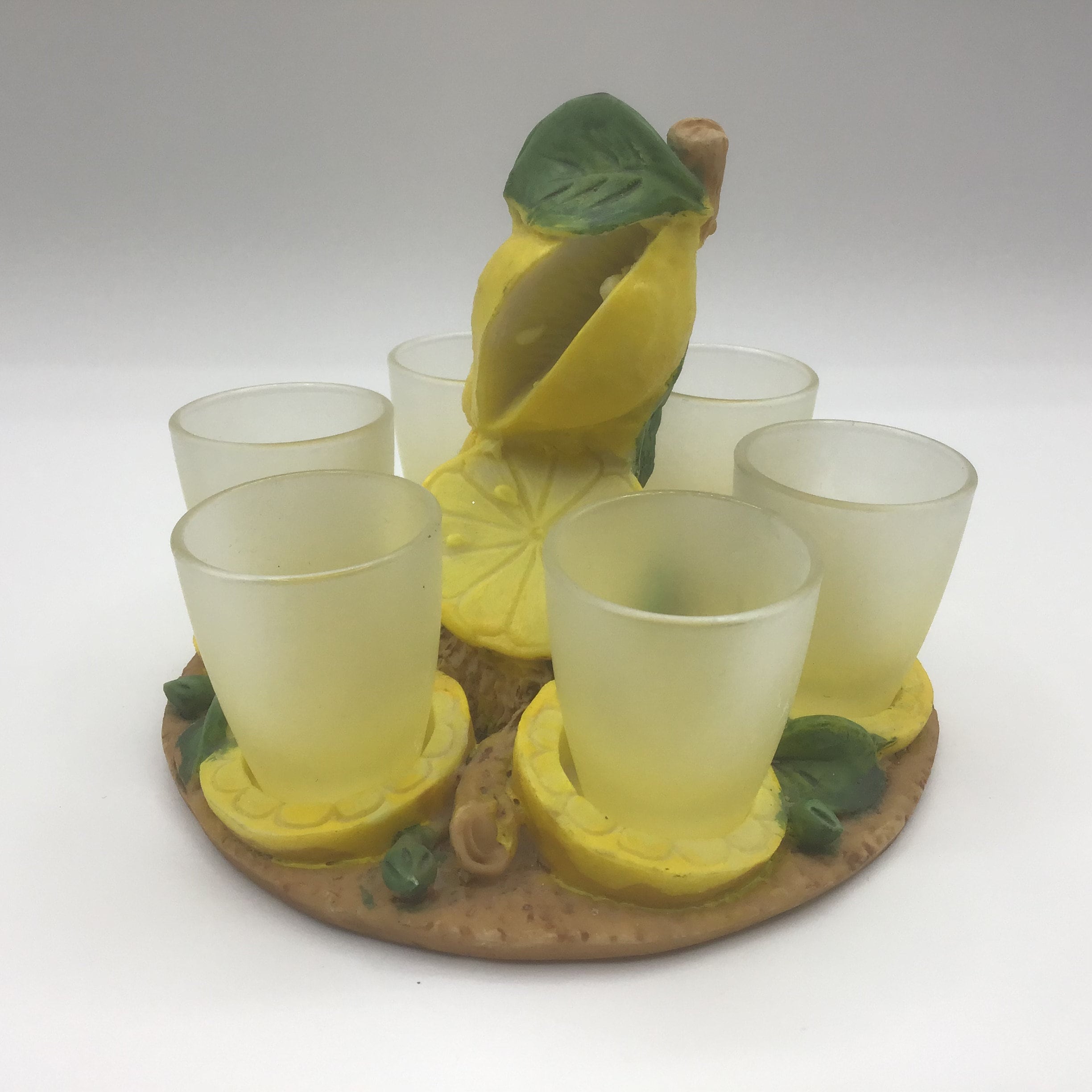 Vintage Italian Limoncello Shot Glasses Souvenir on a Tray in Resin ...
