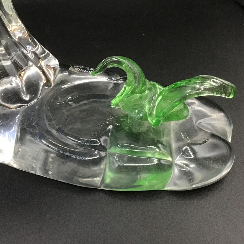 Vintage Murano Glass Birds Blue and Aventurine on Clear Glass Branch ...