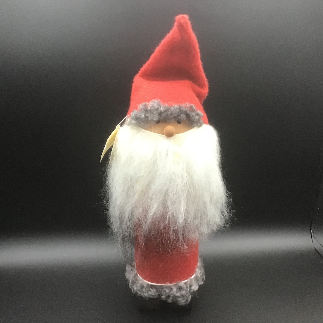 Vintage Tall Boy Santa Figure Larssons Tra Christmas Tomte Wood 15.5 ...