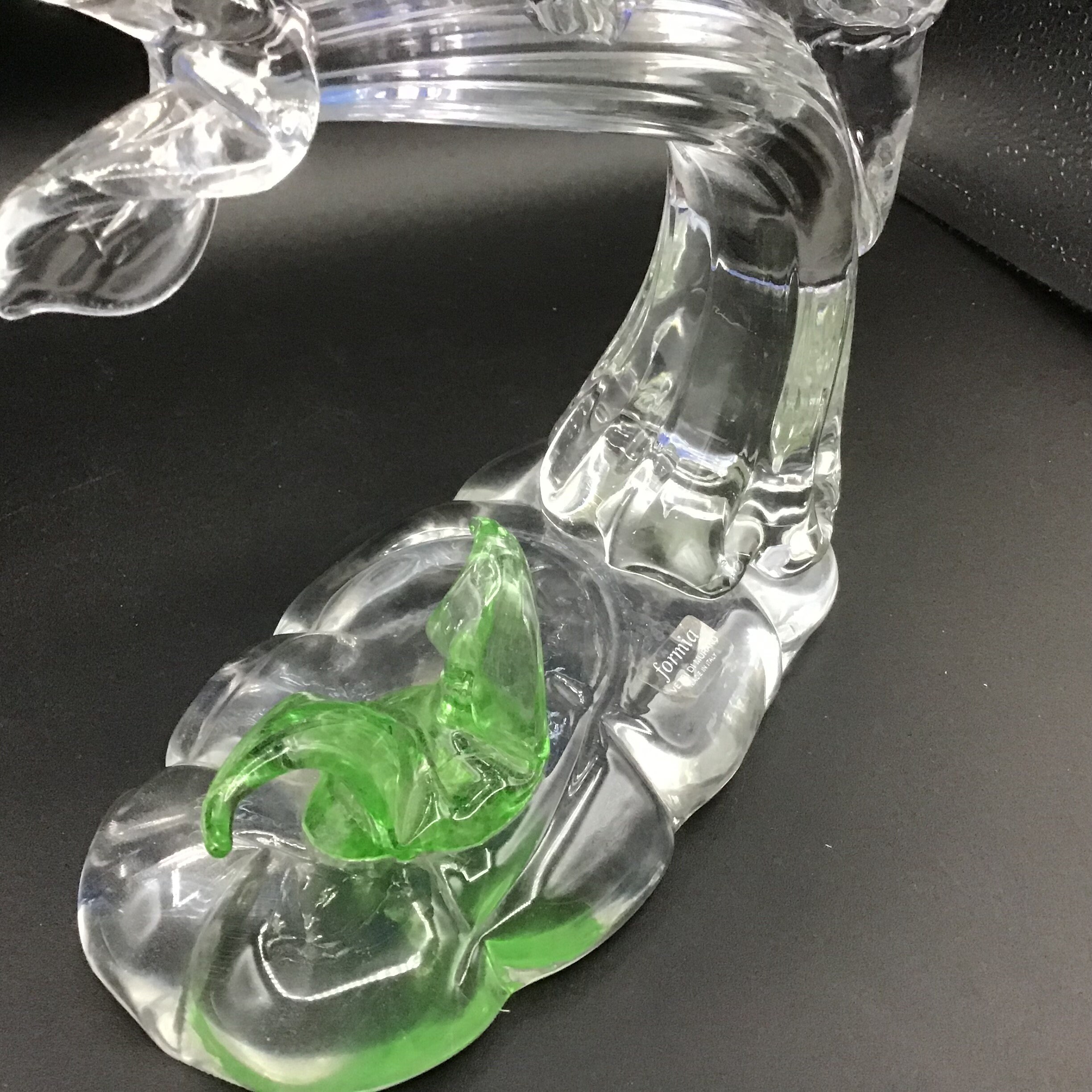 Vintage Murano Glass Birds Blue and Aventurine on Clear Glass Branch ...