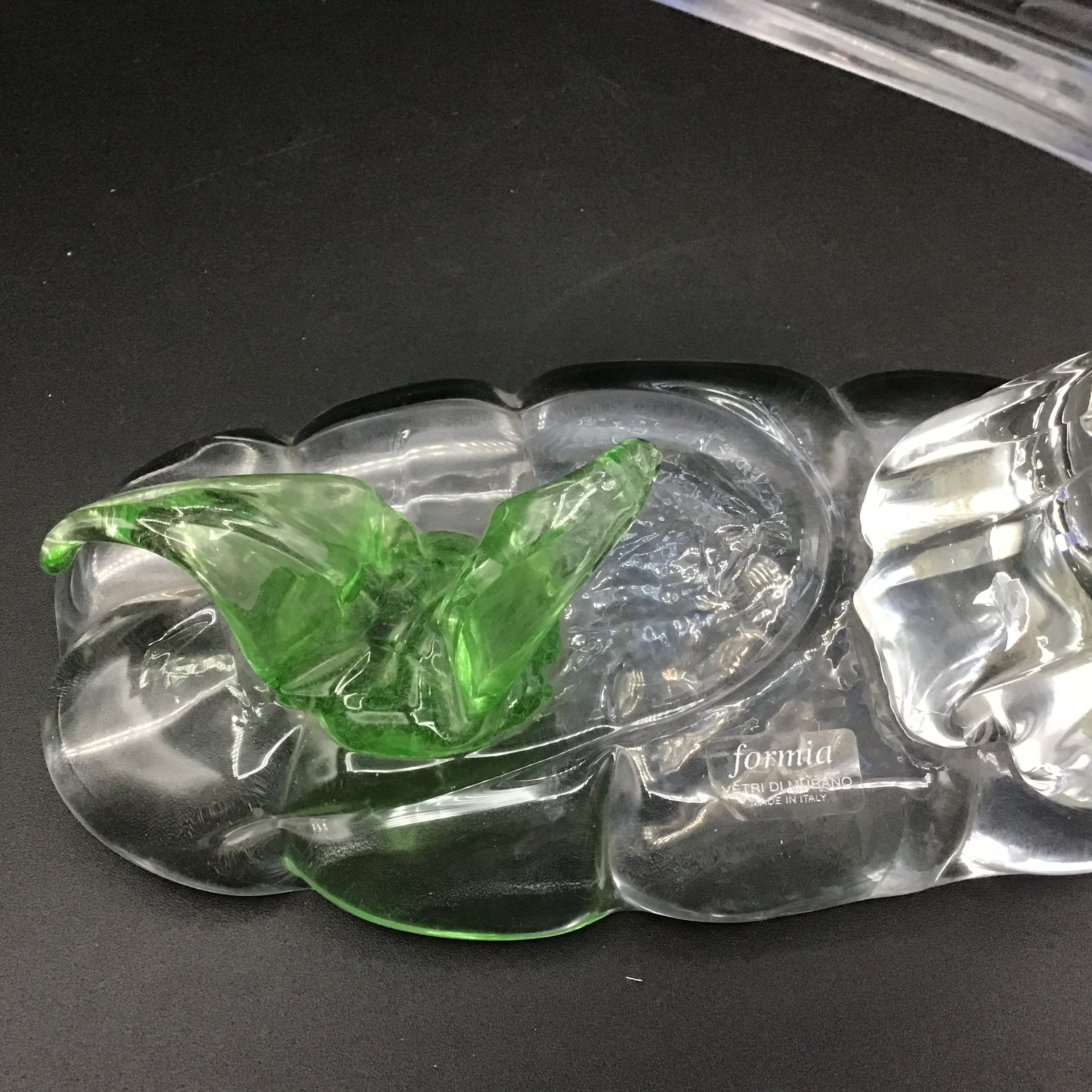 Vintage Murano Glass Birds Blue and Aventurine on Clear Glass Branch ...