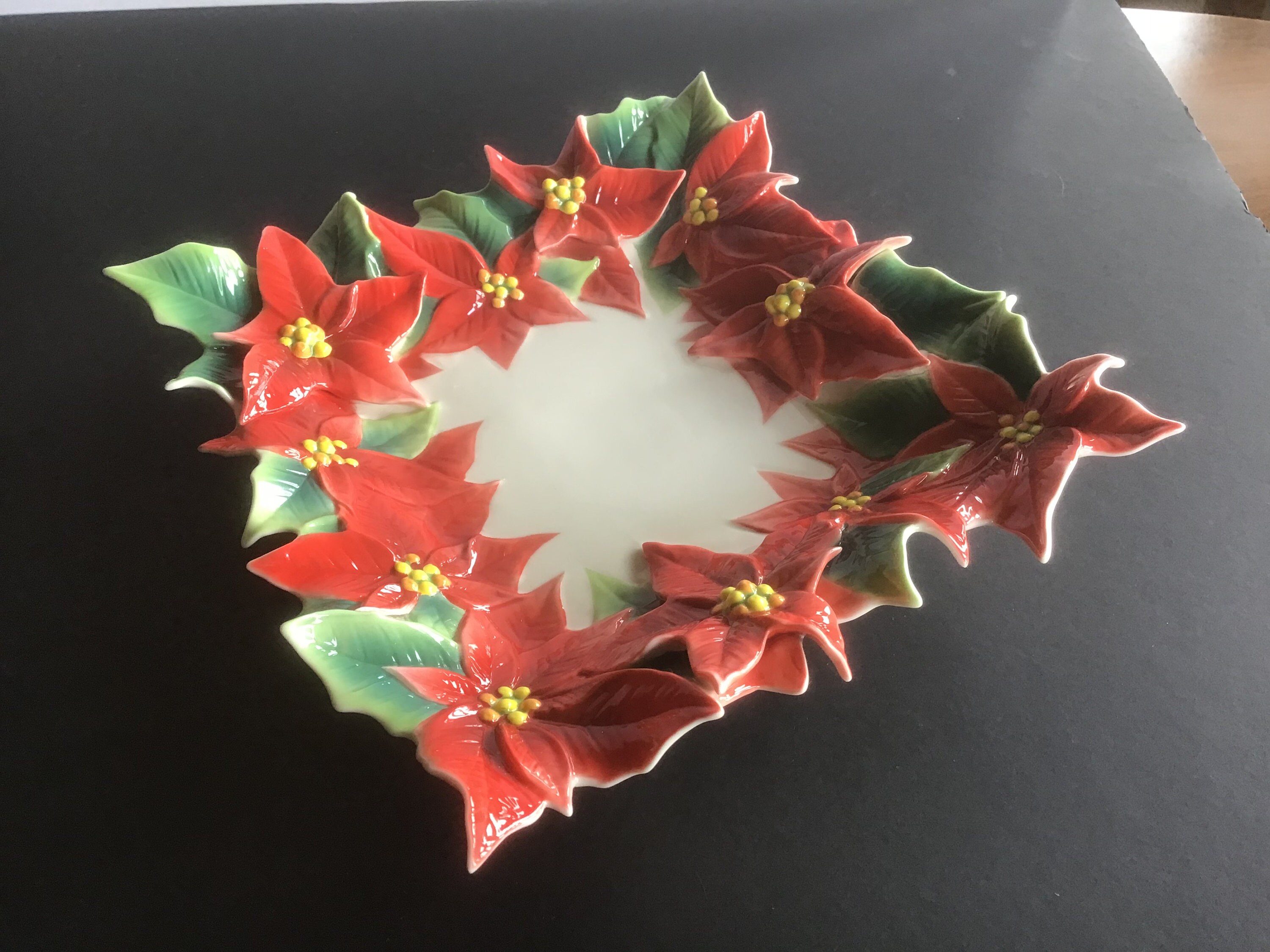 Vintage Franz Porcelain Square Poinsettia Collection Plate - Etsy