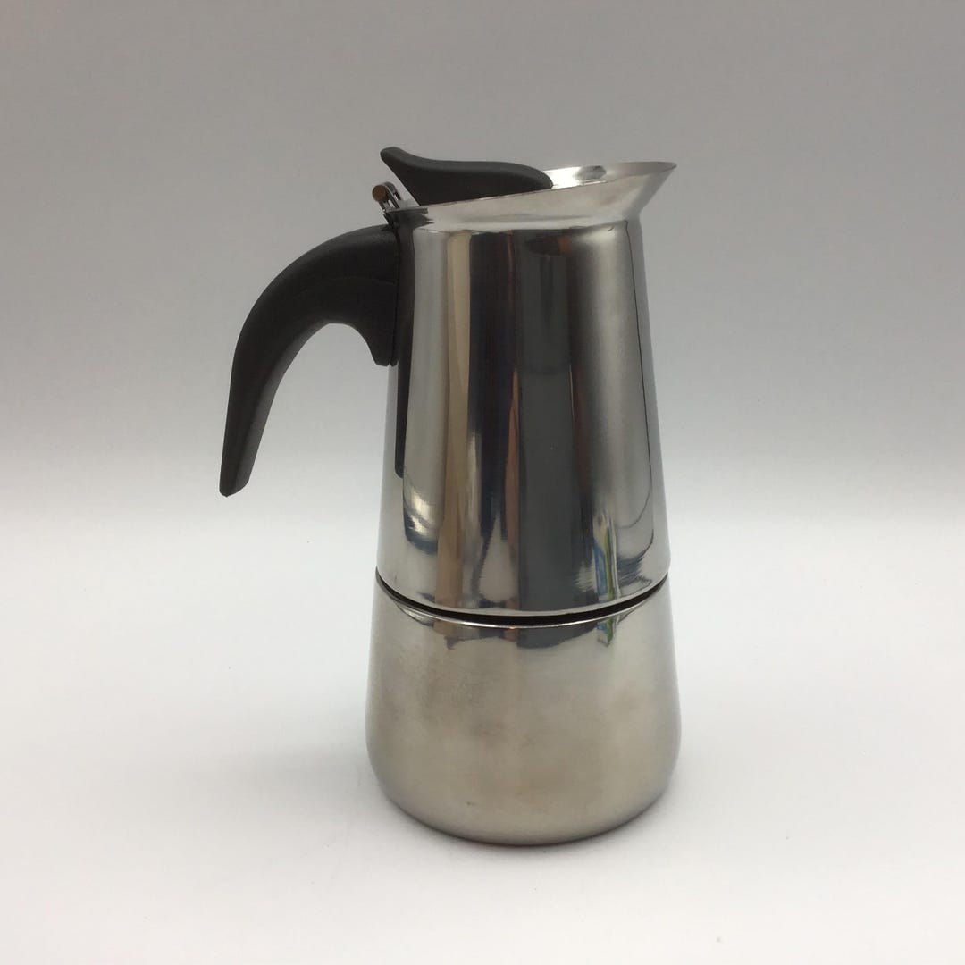 Espresso Coffee Maker Stovetop Moka Pot 2 to 4 Espresso Cups. Steinless ...
