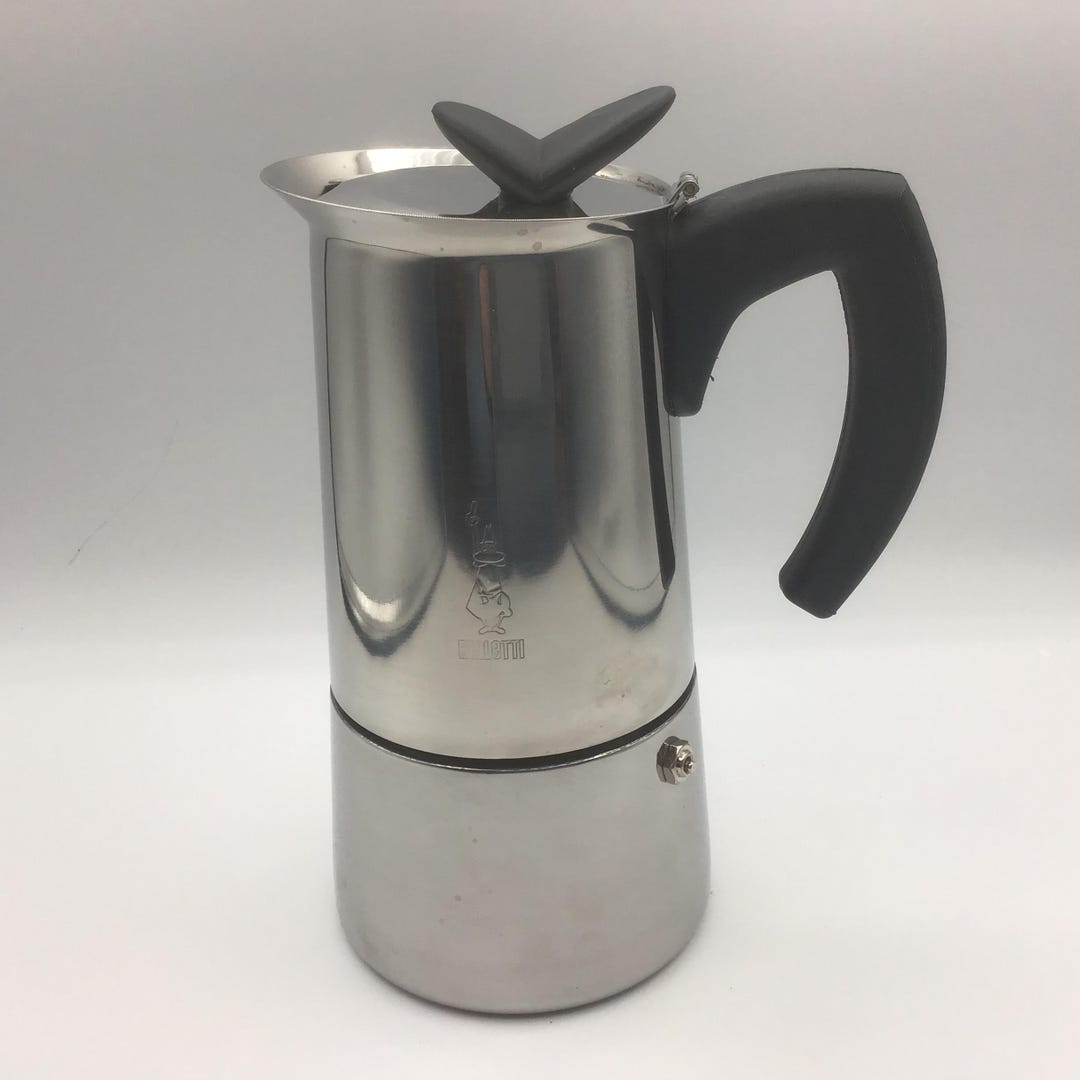 Vintage Bialetti Musa Stovetop Espresso Maker, 10-cup, Stainless Steel ...