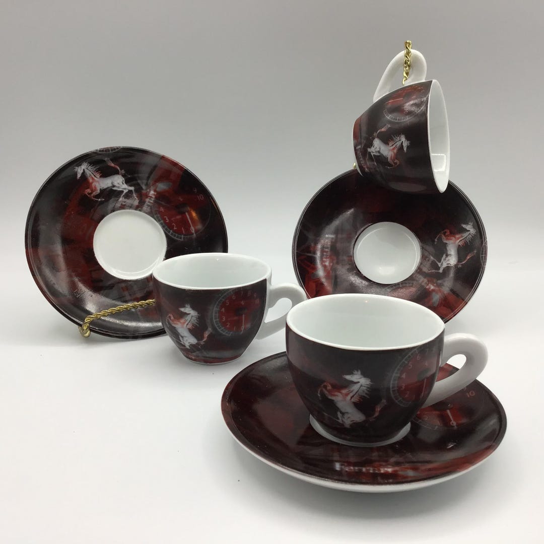 Set of Three Ferrari Espresso Cups & Saucers. Excellent Vintage ...