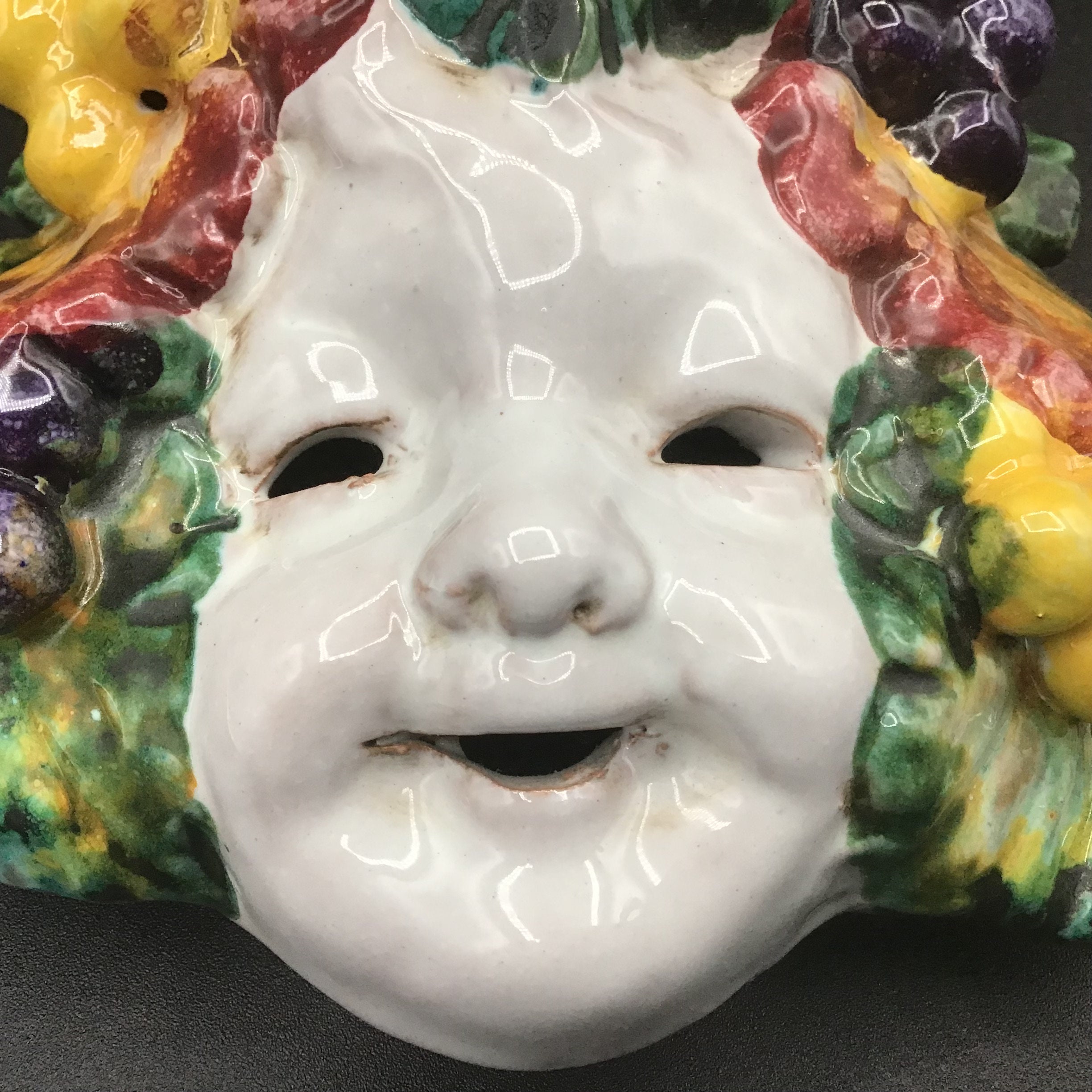 Vintage Mask Decorative Face Head of Bacchus Majolica - Etsy