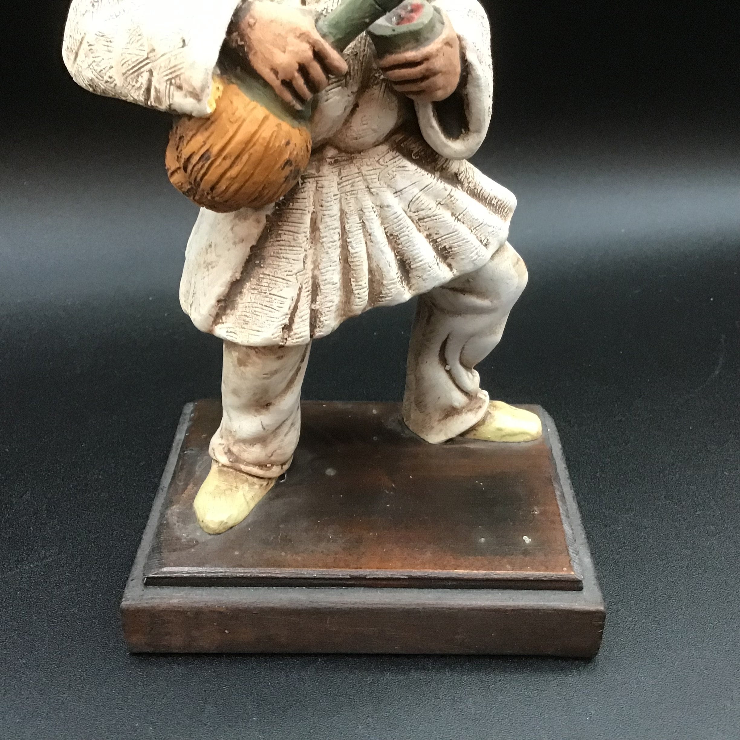 Vintage Statue Pulcinella Neapolitan Figurine Drinking Wine Made of ...