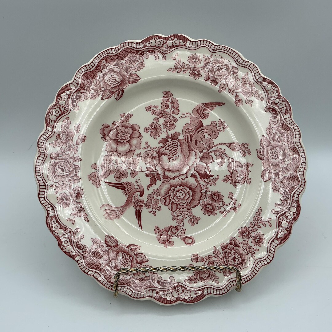 Set of 4 Crown Ducal England Transferware Dinner Plates in the Bristol ...