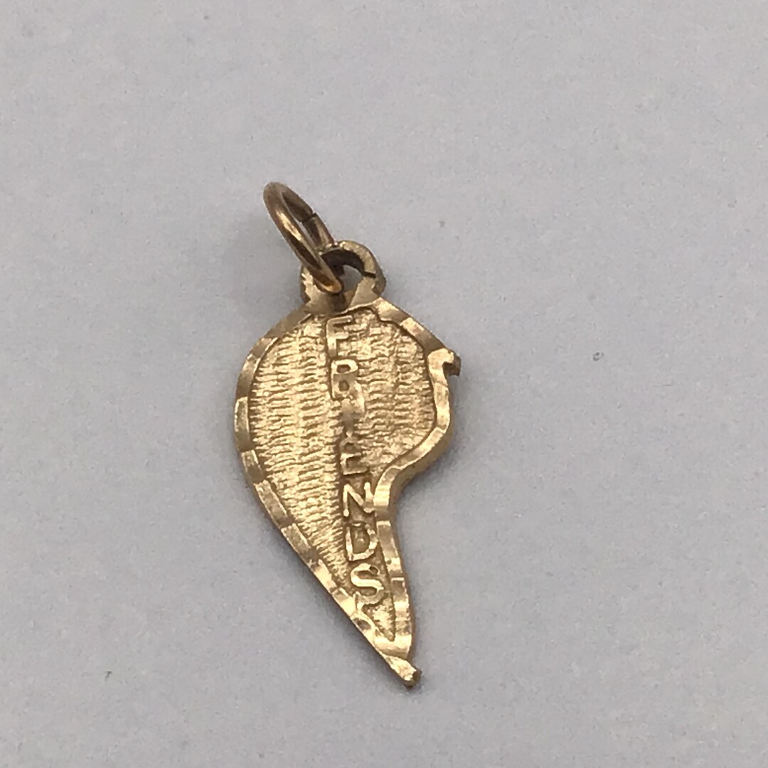 10K Yellow Gold ‘friends' Charm/pendant, Relationship Charm, Gift for ...